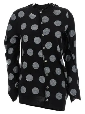 Junya Watanabe Polka Dot Maxi Cardigan
