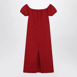 Miu Miu Cotton Off-the-shoulder Midi Dress