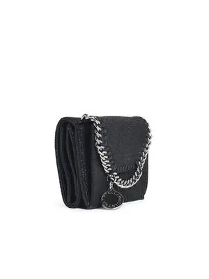 Stella McCartney Falabella Tri Fold' Wallet In 'shaggy Deer - Black
