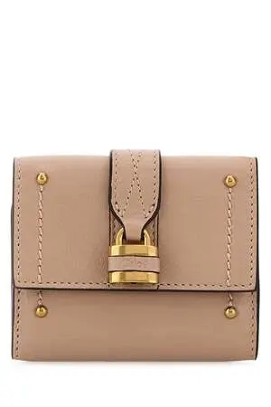 Chloé Antiqued Leather Mini Paddington Wallet - Pink