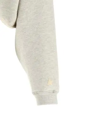 GOLDEN GOOSE Crystal Appliqué Cotton Hoodie - Gray