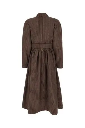 Chloé Wool Blend Double-breasted Coat - Multicolor