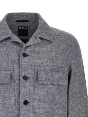 Zegna Crossover' Overshirt - Blue