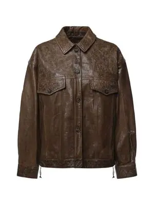 GOLDEN GOOSE Leather Jacket - Multicolor