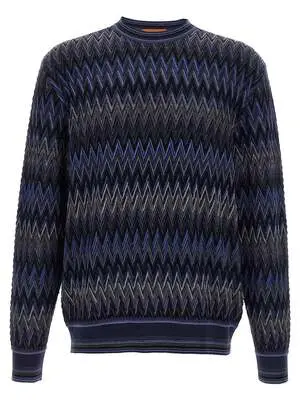 Missoni Zigzag Pattern Sweater - Blue
