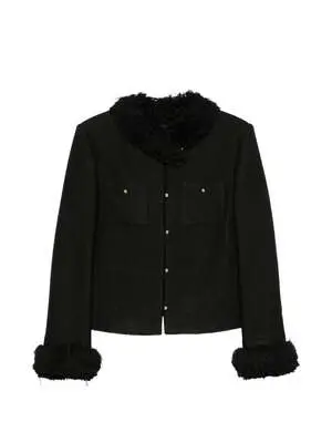 Celine Fringed Wool Blend Jacket