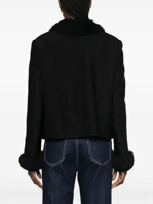 Celine Fringed Wool Blend Jacket