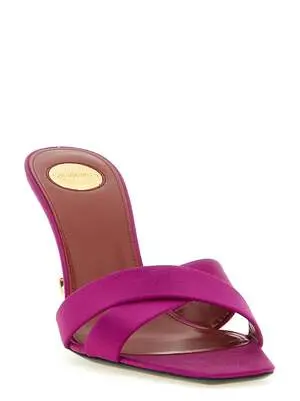 Saint Laurent Opyum Satin Mules - Pink