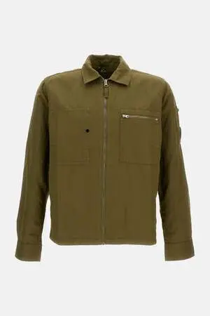 C.P. COMPANY Oversized Organic Gabardine Zip-up Shirt - Multicolor