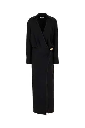 Attico Long Sleeve Wrap Dress - Multicolor