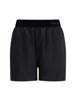 TOM FORD Stretch Silk Satin Pj Shorts - Black