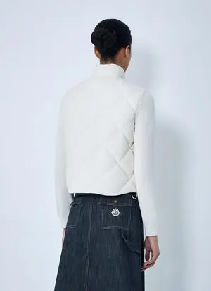 Moncler Diamond-quilted Gilet - White