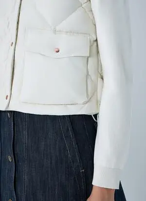 Moncler Diamond-quilted Gilet - White