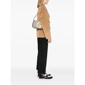 Gucci Gg Supreme Canvas And Calf Leather Shoulder Bag - Cream