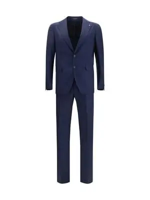 Tagliatore Single-breasted Virgin Wool Suit - Blue