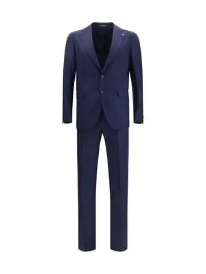 Tagliatore Single-breasted Virgin Wool Suit - Blue