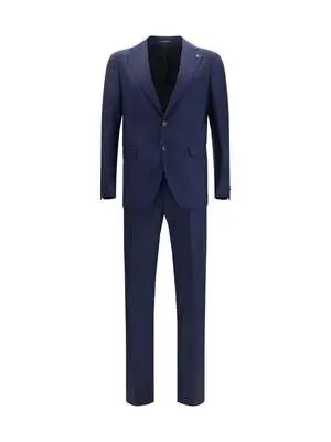 Tagliatore Single-breasted Virgin Wool Suit - Blue