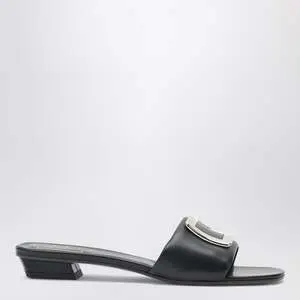 ROGER VIVIER Leather Slides - Black