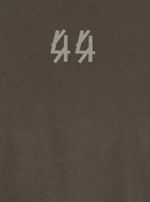 44 LABEL GROUP Grey Crew Neck T-shirt With Maxi Logo On The Back In Cotton For - Gray