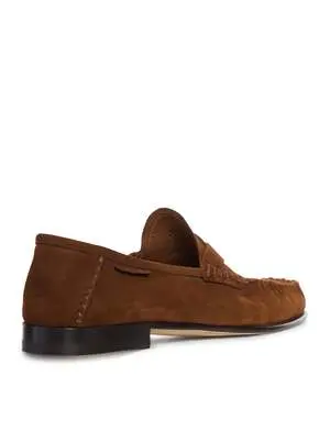 TOM FORD Ripley Suede Loafer With Braided Band