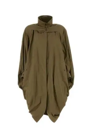 Chloé Poplin Overcoat - Green