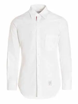 Thom Browne Solid Poplin Shirt - White