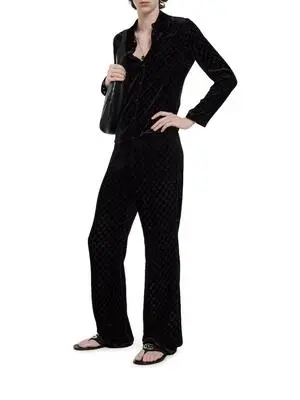 Gucci Gg Stretch Dévoré Velvet Trousers