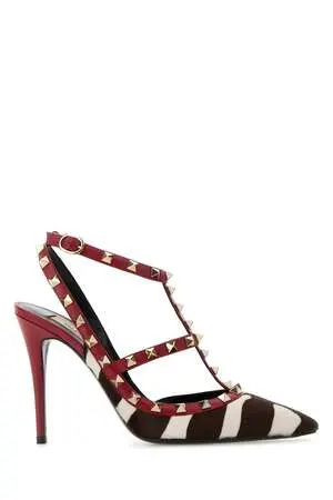 Valentino Garavani Printed Calf Hair Rockstud Pumps - Multicolor