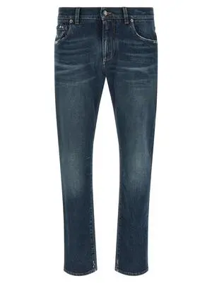 Dolce & Gabbana Logo Patch Jeans