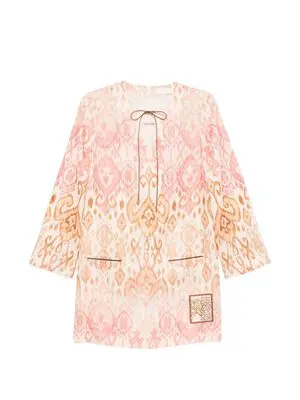 Zimmermann Aster Linen Mini Dress - Multicolor