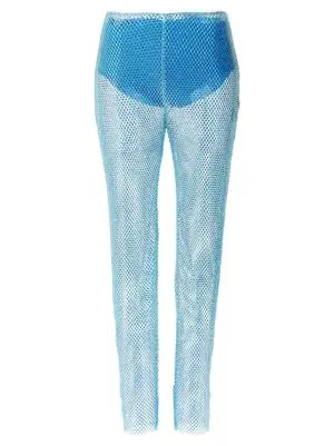 Giuseppe Di Morabito Sequin Mesh Pants - Blue