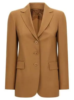 Max Mara Virgin Wool Blazer - Brown