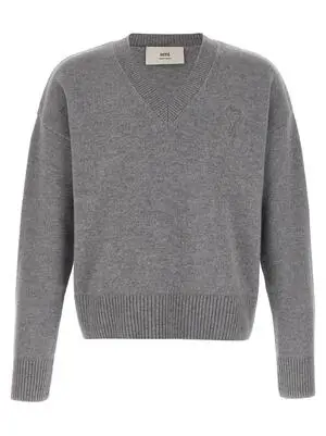 AMI Paris Puff Logo Patch Sweater