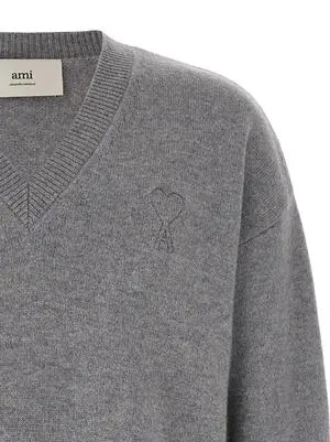 AMI Paris Puff Logo Patch Sweater