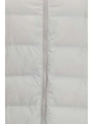 Brunello Cucinelli Long Monili Chain Puffer Jacket - Gray