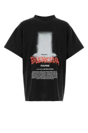 Balenciaga Cotton Oversize T-shirt - Black