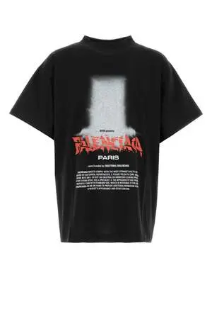 Balenciaga Cotton Oversize T-shirt - Black