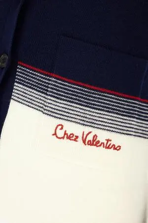 Valentino Garavani Button Detailed V Neck Knitwear - Multicolor