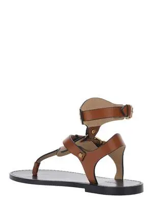 Isabel Marant Étoile Leather Eveena Sandals - Brown
