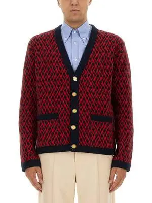 Valentino Garavani Cardigan With Toute La V Pattern