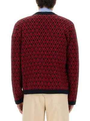 Valentino Garavani Cardigan With Toute La V Pattern