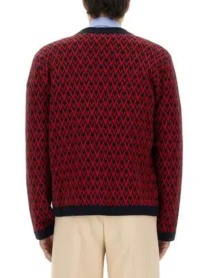Valentino Garavani Patterned Cardigan - Red