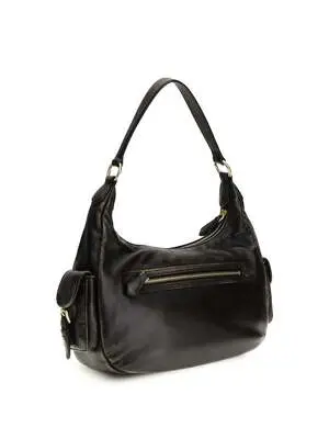 Miu Miu Leather Pocket Shoulder Bag - Brown