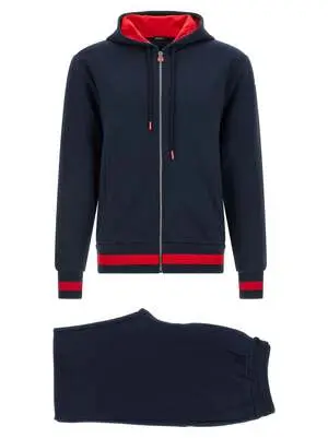 Kiton Cotton Tracksuit - Blue