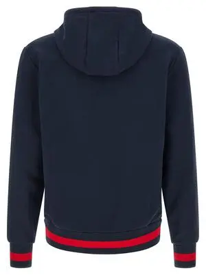 Kiton Cotton Tracksuit With Contrast Bands And Logo Embroidery