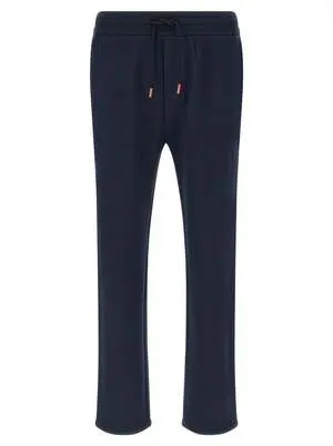 Kiton Cotton Tracksuit With Contrast Bands And Logo Embroidery