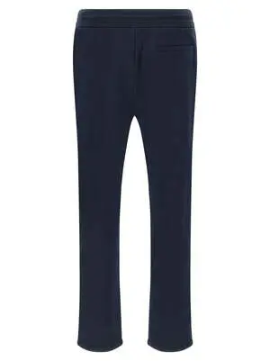 Kiton Cotton Tracksuit With Contrast Bands And Logo Embroidery