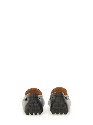 TOD'S Leather Gommino Loafer - Black