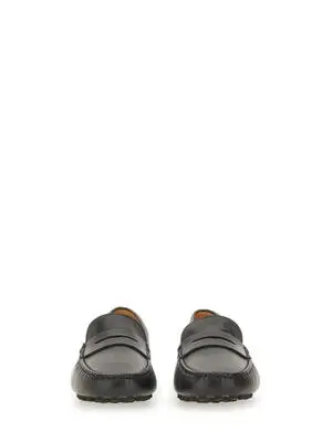 TOD'S Leather Gommino Loafer - Black