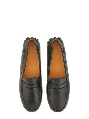 TOD'S Leather Gommino Loafer - Black